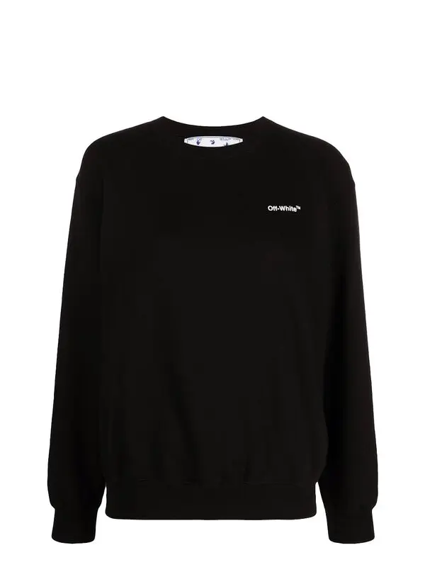 Off-White Diagstripe Crewneck Sweatshirt - Black/white