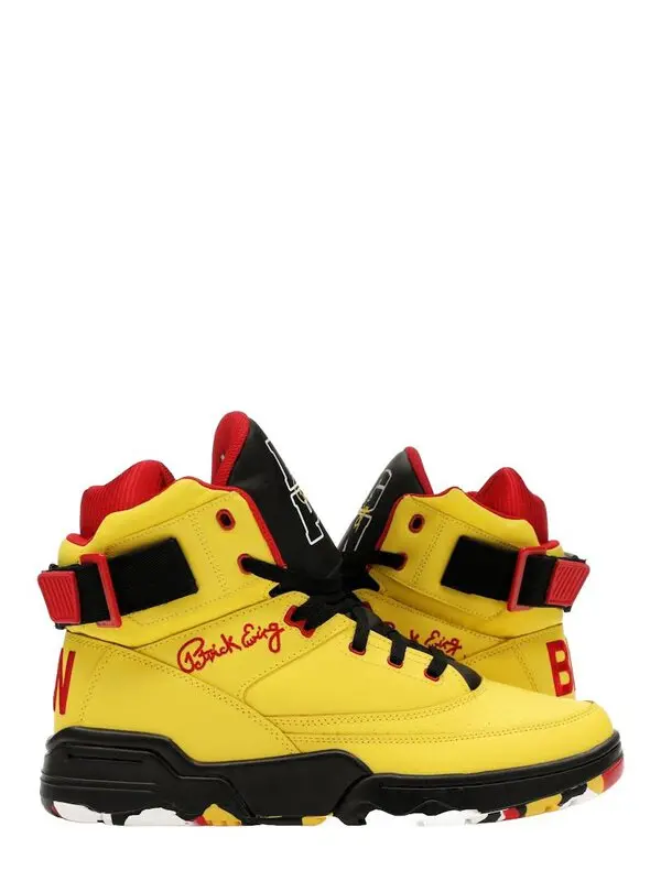 EWING ATHLETICS 33 Hi Big Pun Capital Punishment Sneakers - Yellow/black/red