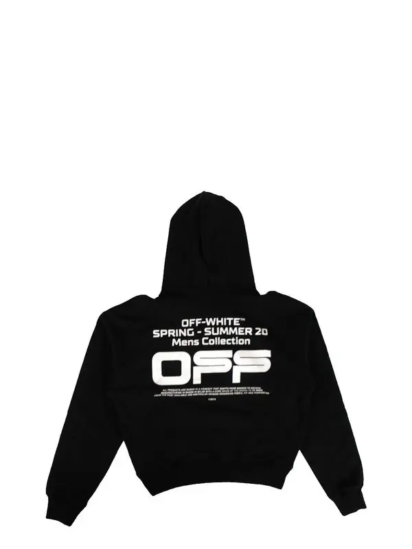 Off-White Wavy Line Logo Hoodie - Black