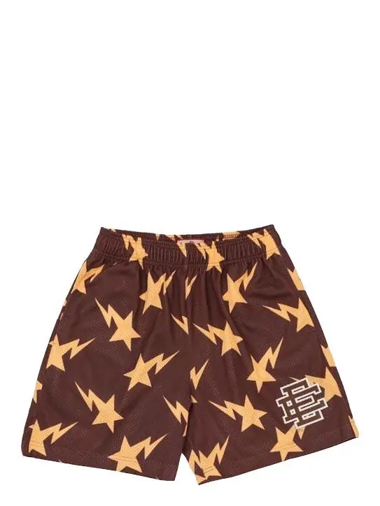 ERIC EMANUEL X Bape Miami Basic Short - Brown/yellow