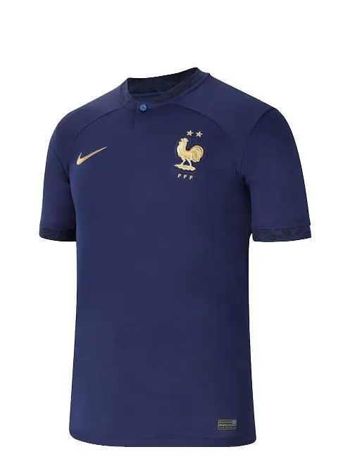 Nike Fff 2022/23 Stadium Home Drifit Soccer Jersey - Midnight Navy Blue/metallic Gold
