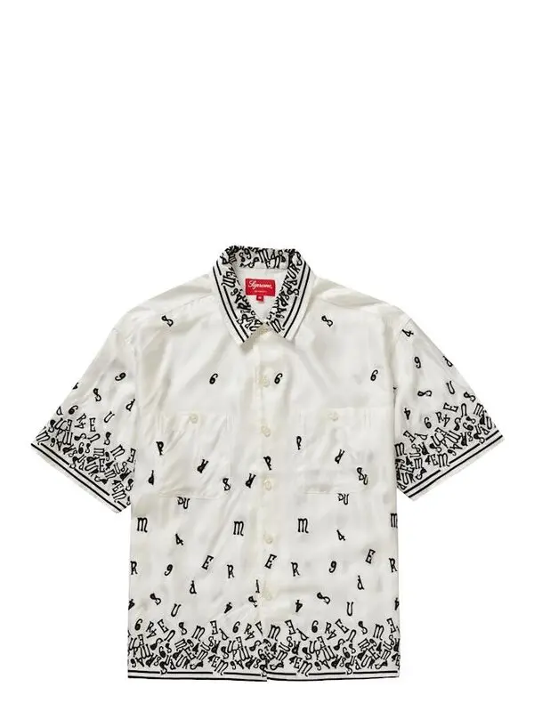 Supreme Nouveau Embroidered Short Sleeve Shirt - White