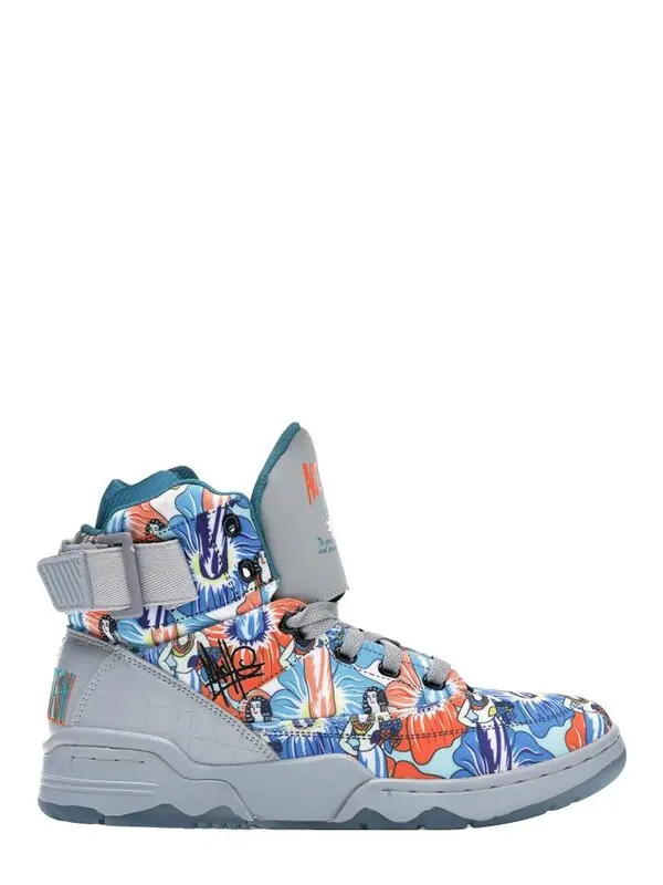 EWING ATHLETICS 33 Hi Mache Ace Ventura Sneakers - Grey/orange/blue