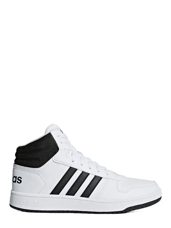 Adidas Hoops 2.0 Mid Top Sneakers - Cloud White/core Black