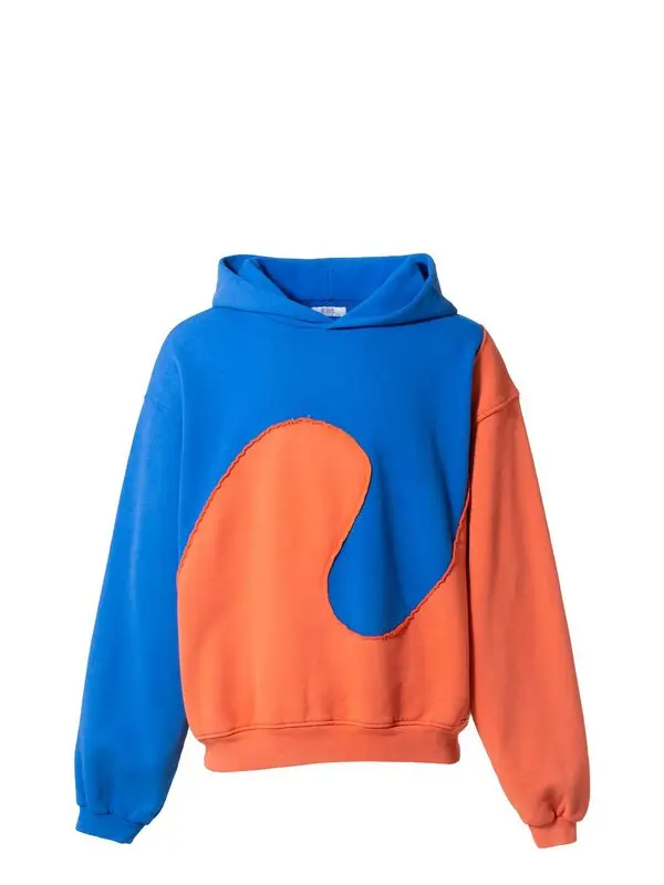 ERL Swirl Fleece Hoodie - Blue Orange