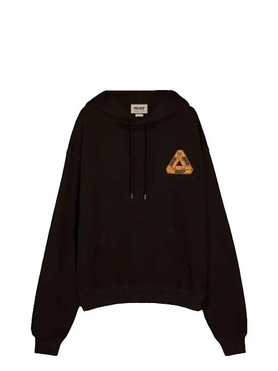 PALACE X Gucci Triferg Gg Patch Hoodie - Black