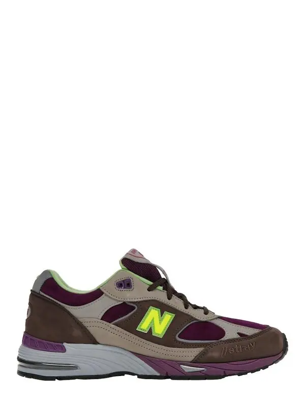 NEW BALANCE 991 Stray Rats Sneakers - Brown/purple/taupe