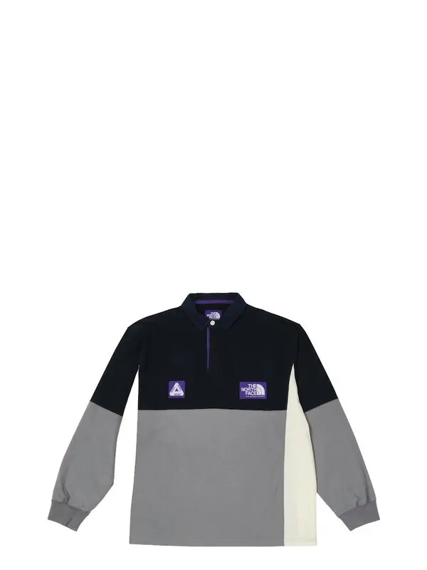 PALACE X The North Face Purple Label High Bulky Rugby Shirt - Navy Blue