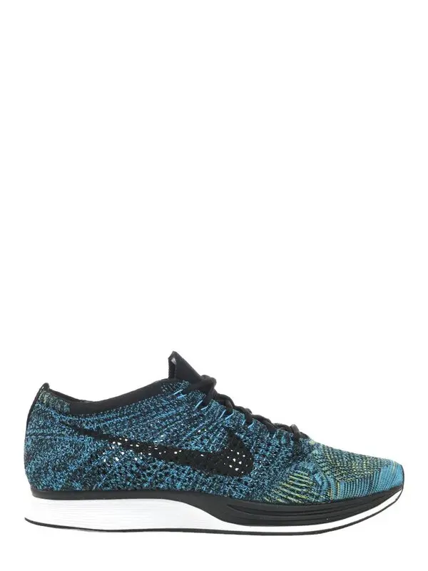 Nike Flyknit Racer Sneakers - Blue Glow/black/yellow Strike