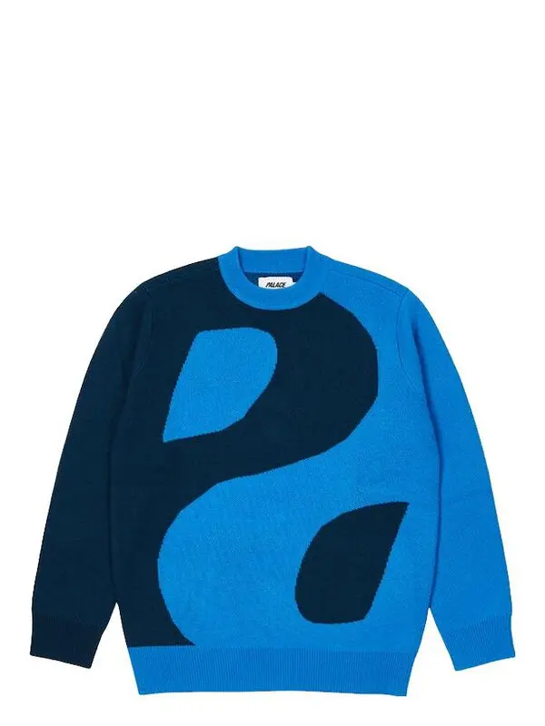 PALACE Yin Yang Knit - Blue Tonal