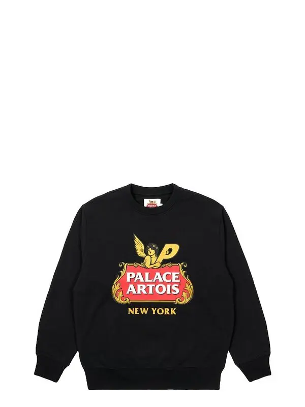 PALACE X Stella Artois Cartouche Crew - Black