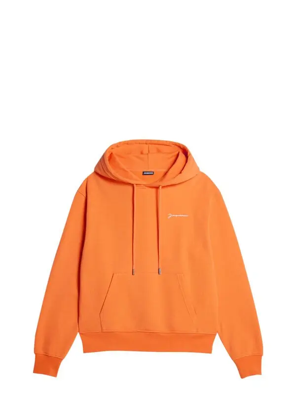 Jacquemus Embroidered Logo Hoodie - Orange