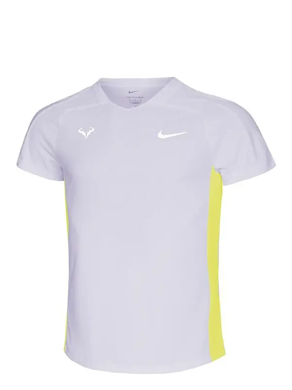 Nike Rafael Nadal Court Drifit Adv T-shirt - Violet Frost/yellow Strike/white