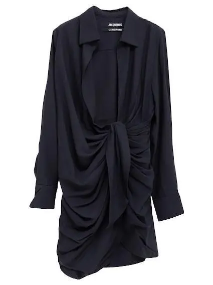 Jacquemus La Robe Bahia Dress - 390 Dark Navy Blue