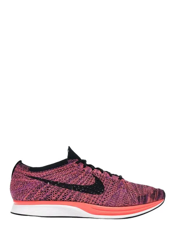 Nike Flyknit Racer Sneakers - Black/hyper Orange/vivid Purple