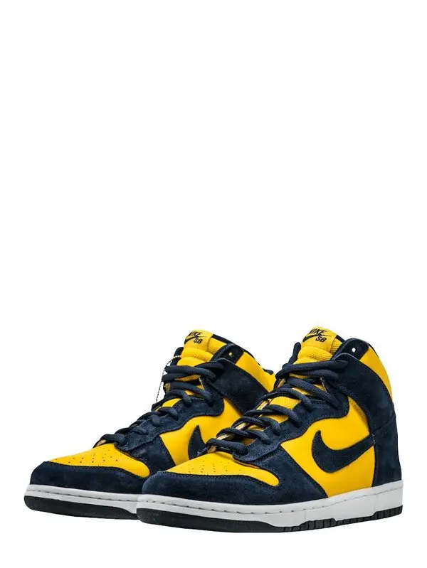 Nike Dunk High Pro Michigan Sneakers - Versity Maize/midnight Navy Blue