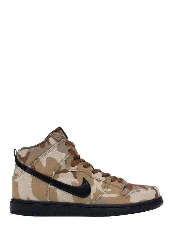 Nike Dunk High Pro Desert Camo Sneakers - Parachute Beige/black/ale Brown