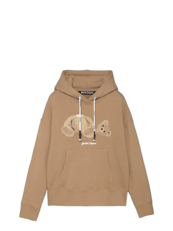 Palm Angels Bear Motif Hoodie - Beige
