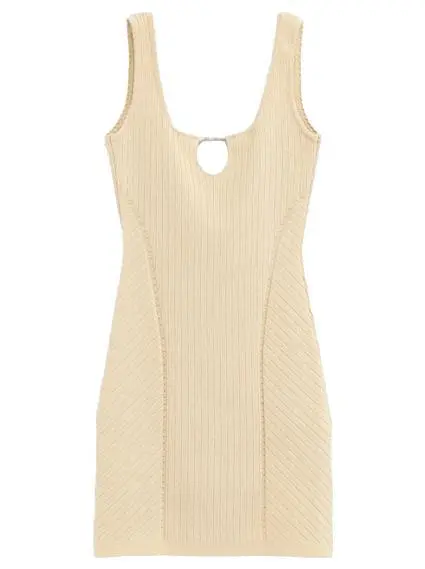 Jacquemus La Mini Robe Sierra Dress - 115 Light Ivory