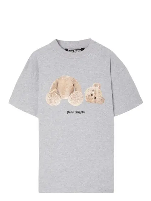 Palm Angels Bear Classic T-shirt - 0860 Melange Grey/brown