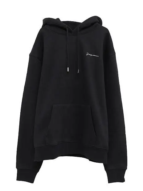 Jacquemus Le Sweatshirt Brode Hoodie - 990 Black