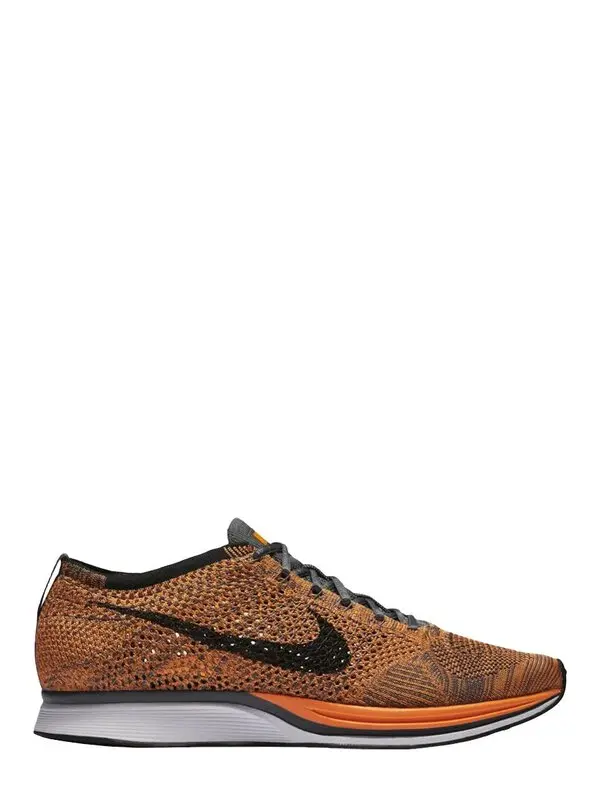 Nike Flyknit Racer Sneakers - Total Orange/white/dark Grey