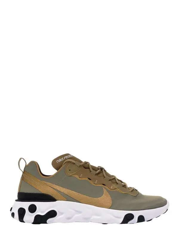 Nike React Element 55 Sneakers - Metallic Gold/white