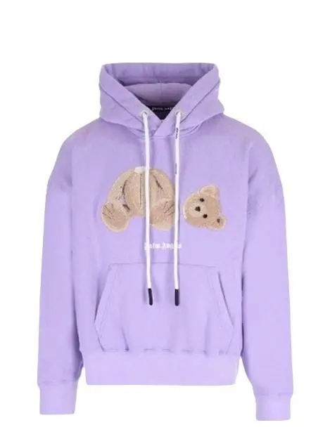 Palm Angels Bear Hoodie - Lilac Purple