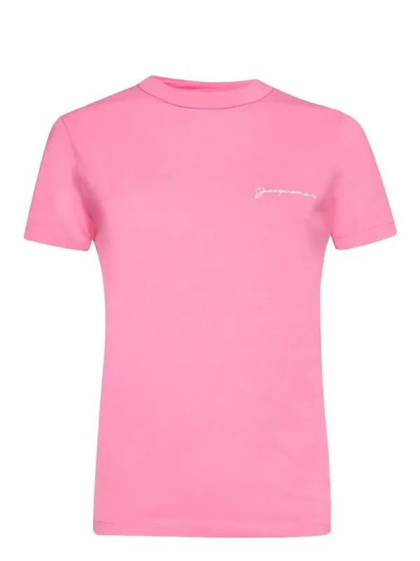 Jacquemus Embroidered Logo T-shirt - Pink