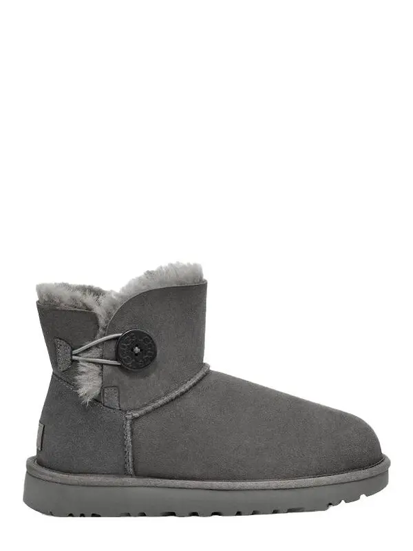 UGG Mini Bailey Button Ii Ankle Boots - Grey