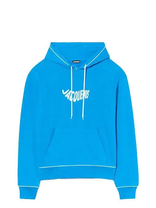 Jacquemus Le Sweatshirt Vague Logo Hoodie - Blue