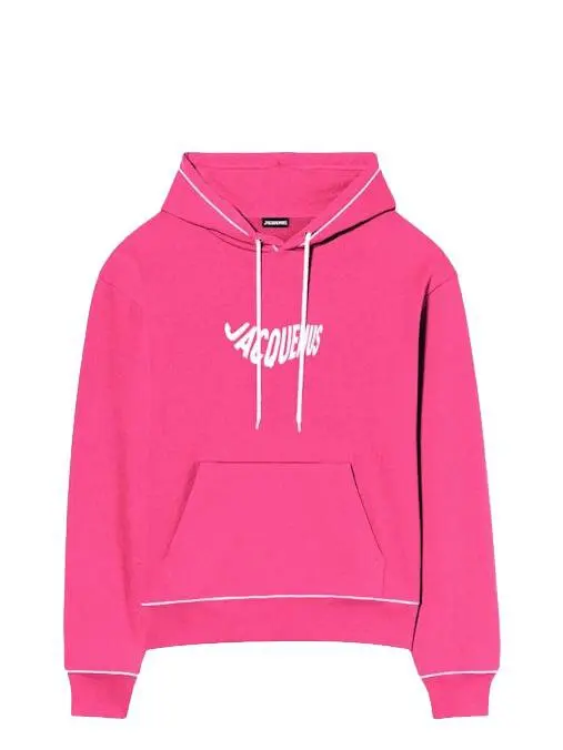 Jacquemus Le Sweatshirt Vague Print Hoodie - Pink