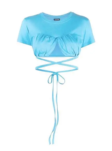 Jacquemus Le T-shirt Baci Top - Turquoise