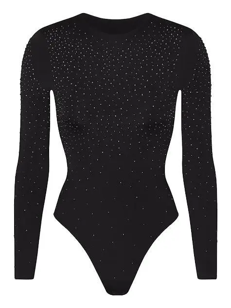 SKIMS X Swarovski Jelly Bodysuit - Onyx