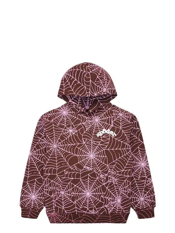 SP5DER Printed Hoodie - Brown