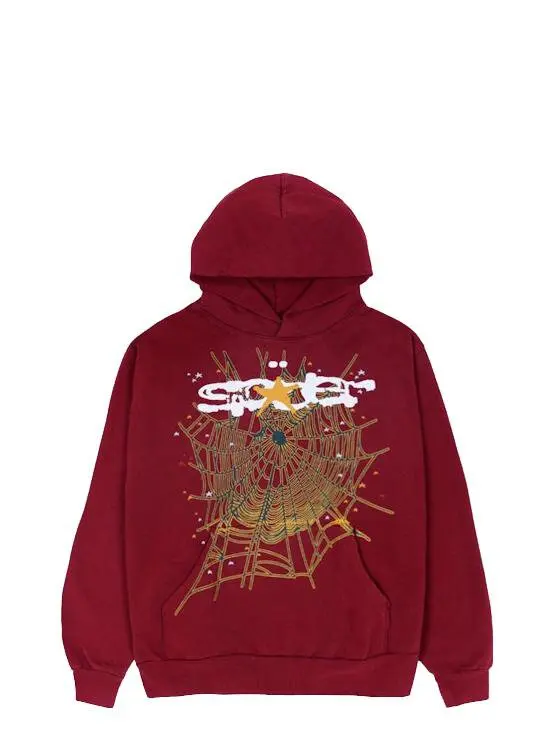 SP5DER Logo Hoodie - Maroon