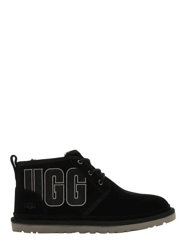 UGG Neumel Graphic Ankle Boots - Black/grey Suede