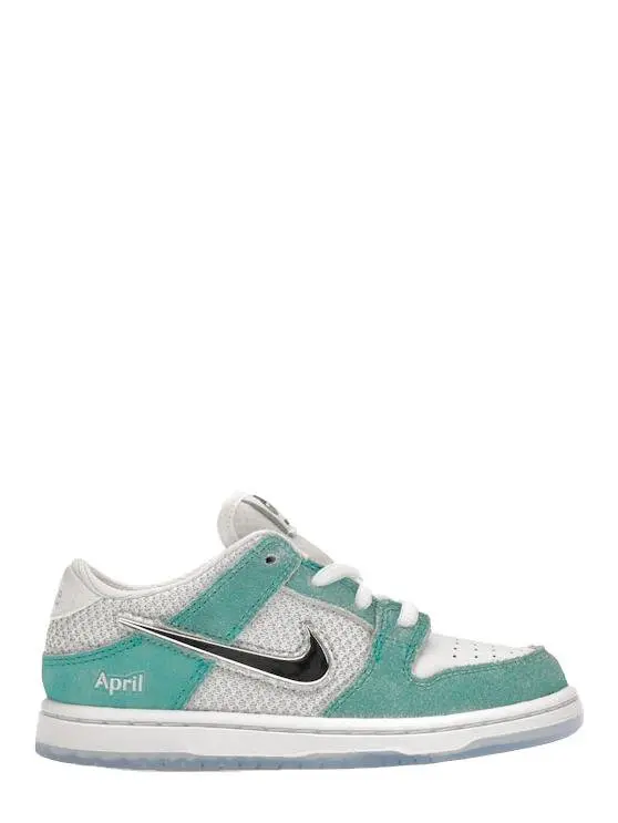Nike Dunk Low April Skateboards Sneakers - Turbo Green/metallic Silver