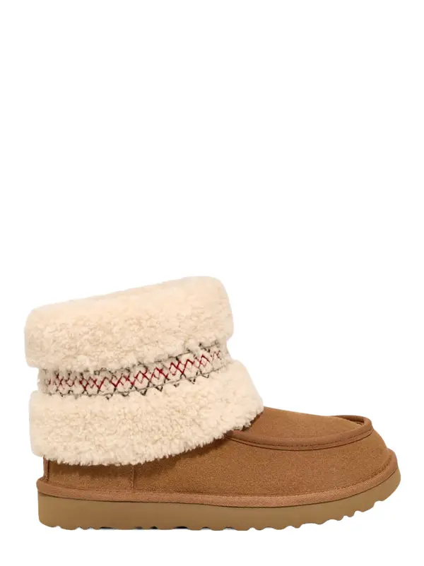 UGG Mini Heritage Braid Boots - Chestnut
