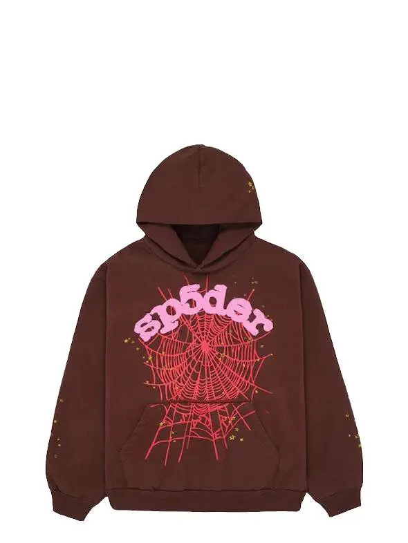 SP5DER Web Hooded Sweatshirt - Brown