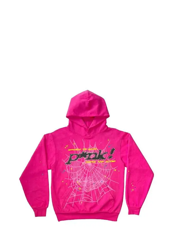 SP5DER Graphic Hoodie - Pink