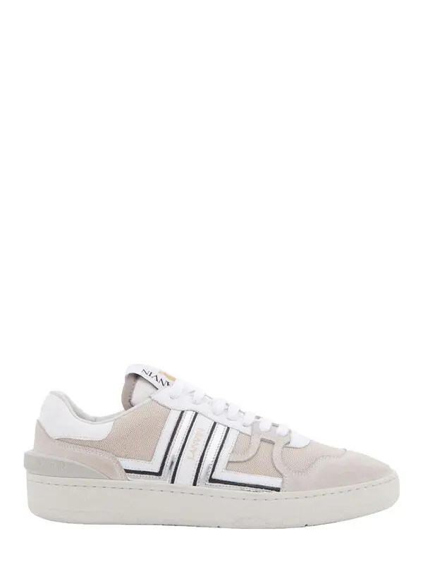 LANVIN Clay Low Top Sneakers - White/silver/black