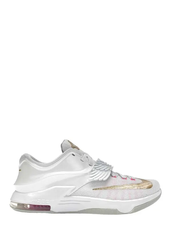 Nike Kd 7 Aunt Pearl Sneakers - White/metallic Gold/pink Pow