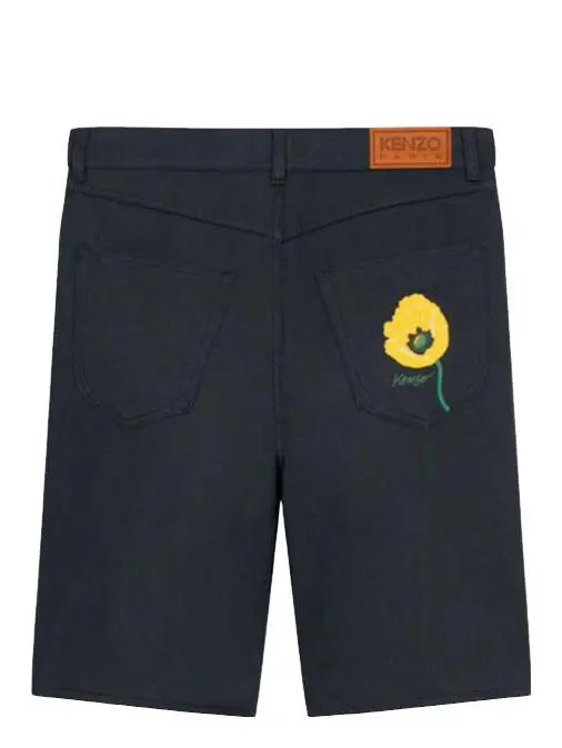 Kenzo Poppy Nigo Five Pocket Shorts - Midnight Blue