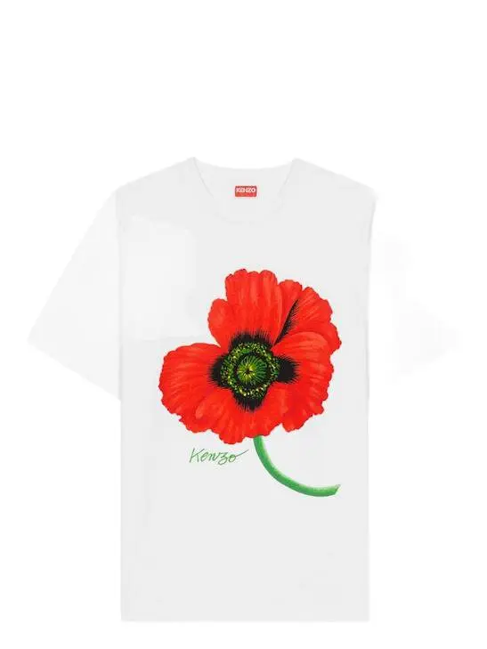 Kenzo Poppy Nigo Front Print T-shirt - White