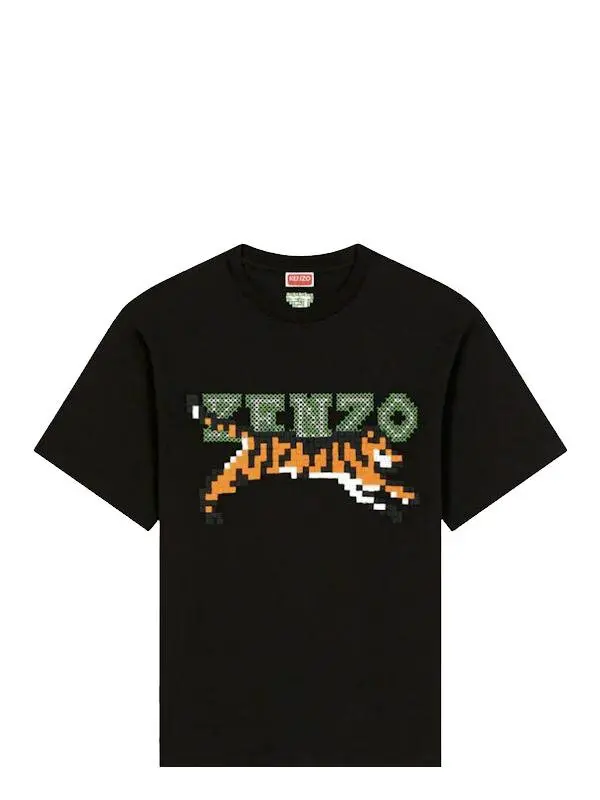 Kenzo X Nigo Tiger Pixel Oversized T-shirt - Black