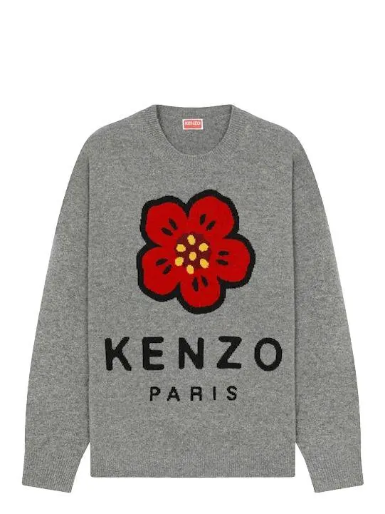 Kenzo X Nigo Boke Flower Merino Wool Jumper - Misty Grey