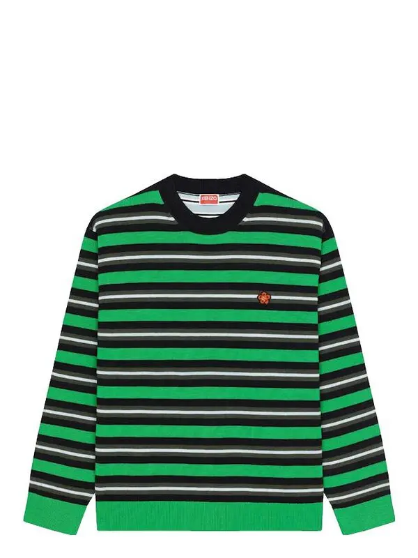 Kenzo Striped Jumper - Grass Green
