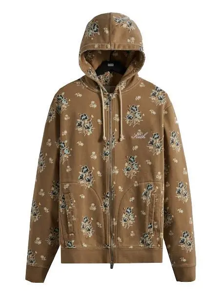 Kith Begonia Floral Williams V Full Zip Hoodie - Canvas