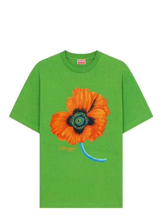 Kenzo Poppy Nigo Front Print T-shirt - Grass Green